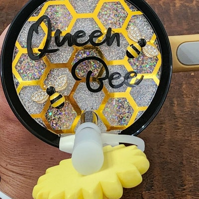 Bumblebee Custom YETI Mug Tumbler Name Tag Honeycomb, Bee, Name Topper ...