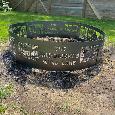 Personalized Retro Camper Fire Pit Ring 12 Tall Heavy - Etsy
