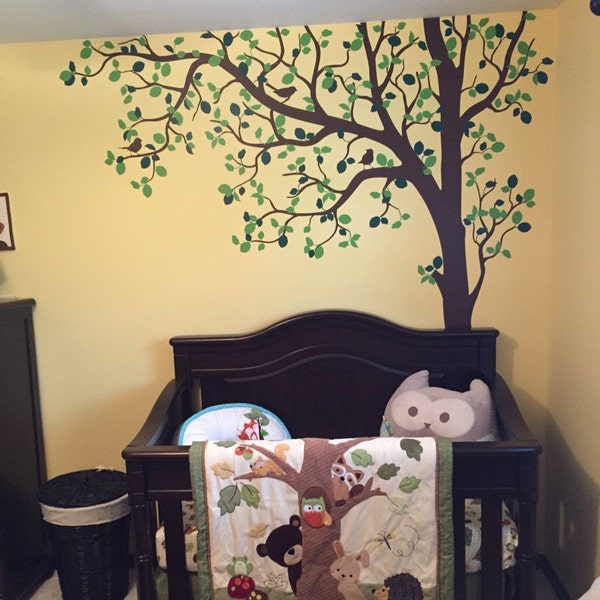 Large Baby Nursery Tree Vinyl Wall Decal, Home Decor Tree Sticker With ...