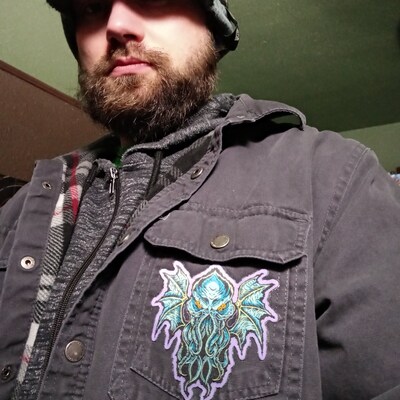 PATCH Cthulhu HORROR / Monster, Woven Patch H.P. Lovecraft, Iron-on ...