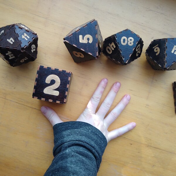Classic JUMBO Wood D10 Percentile Dice single Digit for Rpgs - Etsy