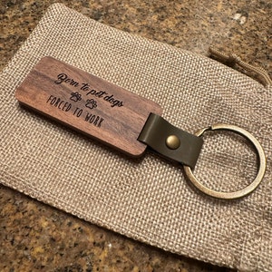 Engraved Wood Key Chain Custom Keychain Gift for Home Car Office ...