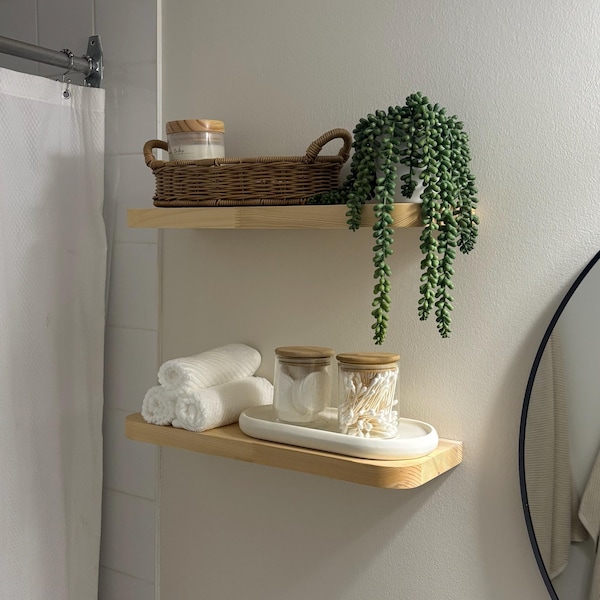 Curved Floating Shelf, Wooden Shelf, Oval Shelf, Custom Size Oval ...