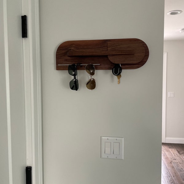 Entryway Organization, Key Holder, Wall Mount Coat Rack With Shelf ...