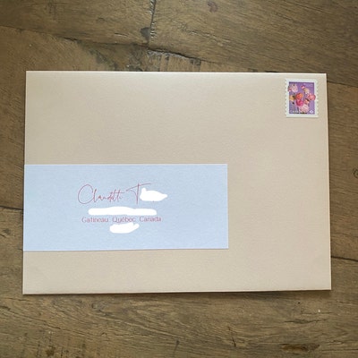 PRINTED Wraparound Address Labels, Modern Address Label, Personalized ...