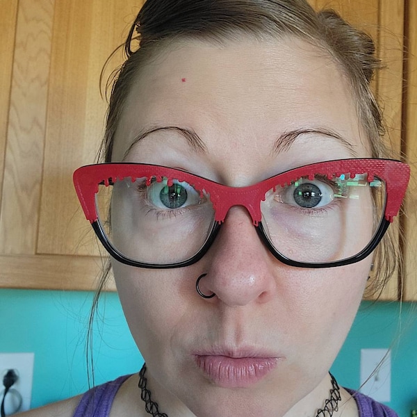 1 3D Printed DRIPPING Brow Topper Magnetic Glasses Toppers With Magnets ...