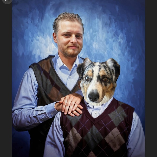 Custom Pet Portrait, Family and Pet Custom Portrait, Funny Custom ...