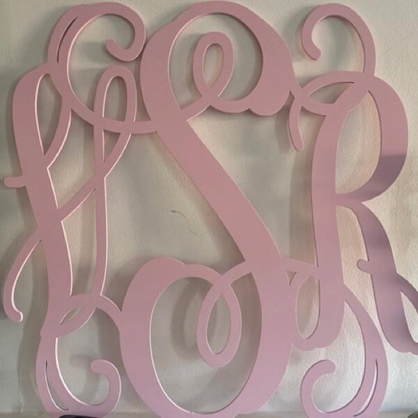 Painted Dorm Room Monogram - Monogram Wall Hanging - Wooden Initials ...