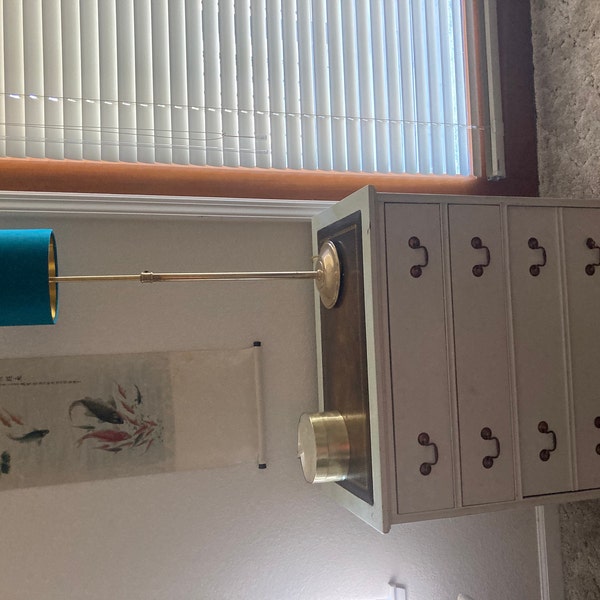 Sax Teal Gold Drum Lampshade-lamp Shade- Lampshade-custom Made-to-order ...