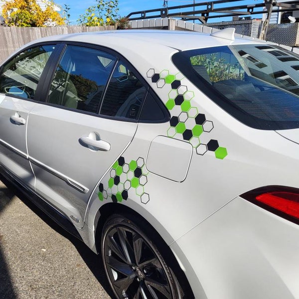 Hexagon / Honeycomb JDM Car Decal Sticker 2 Inch / Hex Side Vehicle ...