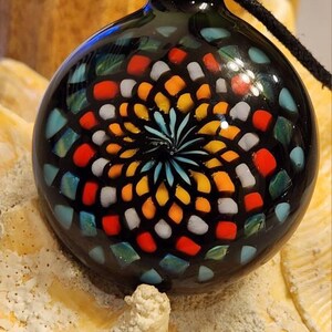 Double Helix Pendant Twisted Glass Talisman Spiral Borosilicate ...