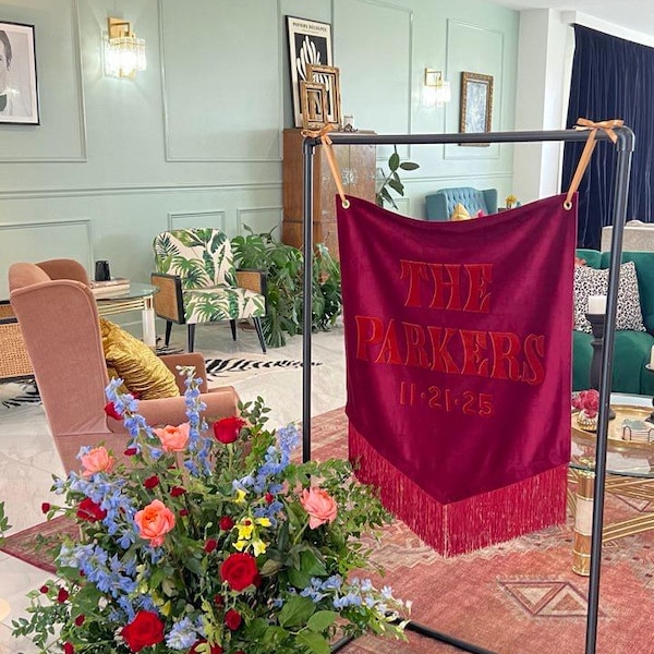 CUSTOM - Velvet Fringe Banner - Etsy