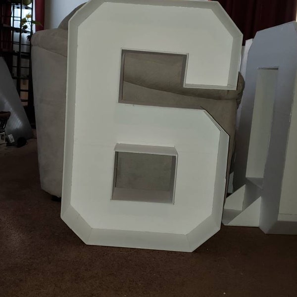 Square Number 6-all Sizes (1ft to 5ft)/mosaic From Balloons Marquee ...