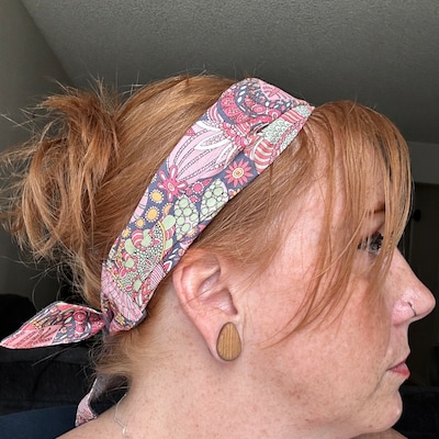 Reversible Headband, Vintage Kimono Headband, Japanese Fabric Headband ...