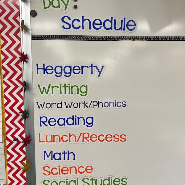 Classroom Schedule Magnets, Teacher Schedule Magnets, Magnets for ...