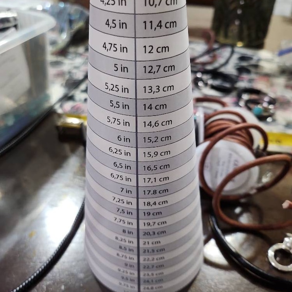 Bracelet Sizer Printable Tool for Jewelry Makers, Bracelet Mandrel ...