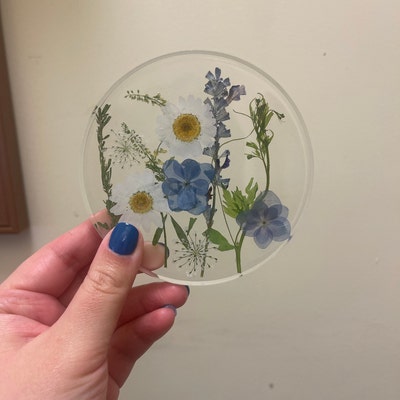 Natural Flowers Coasters,colorful Pressed Real Flowers Outdoor Coasters ...