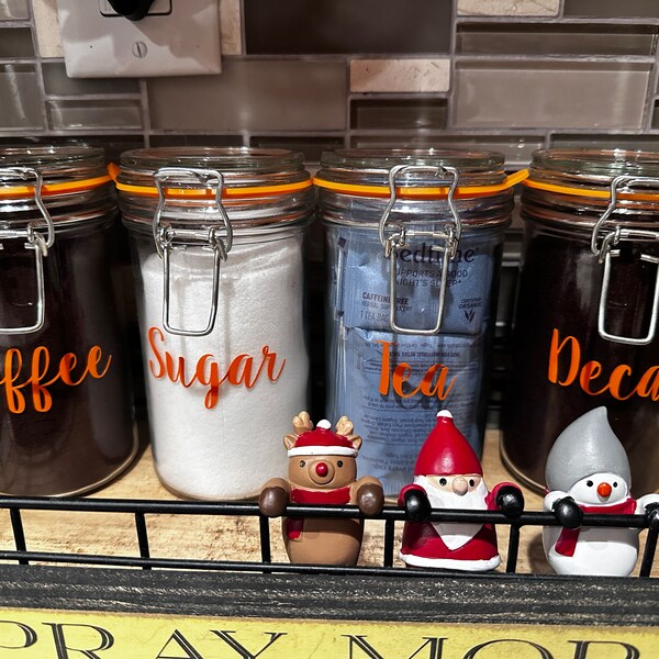 Kitchen Canister Decals Kitchen Canister Labels/kitchen Canister Decals ...