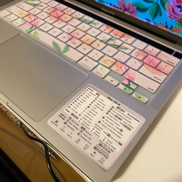 Apple MacBook Pro/air/imac Shortcuts- Durable Vinyl Sticker Mac OS ...