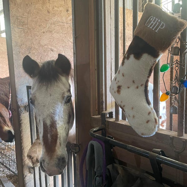 Brown Cow Personalized Stocking - Furry Cow Custom Stocking - Family ...