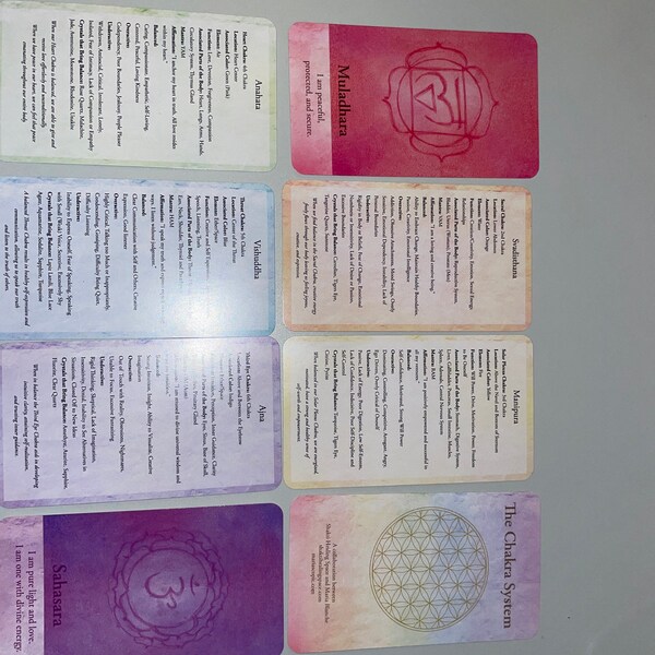 Chakra Card Deck - Etsy