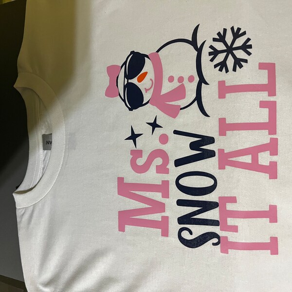 Ms Snow It All Winter Snowman Svg, Christmas Cut File for Silhouette ...