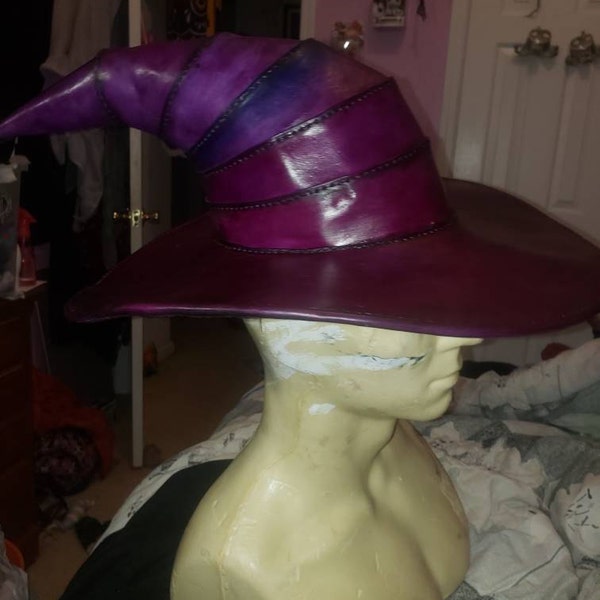 Wizard Hat Pattern Witch Hat Leather DIY Pdf Download Video Tutorial ...