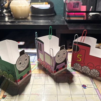 Printable Train Favor Boxes Train Carts Trains Tank Includes Blue Train ...