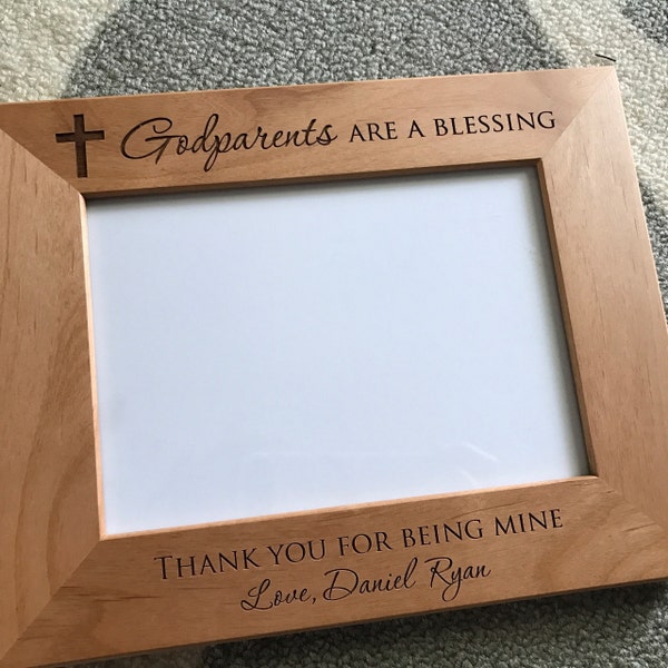 Personalized Godparent Picture Frame by Lifetime Creations: Custom Gift ...