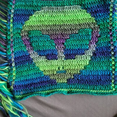 PDF PATTERN halloween Eerie Alien Mosaic Crochet Square - Etsy