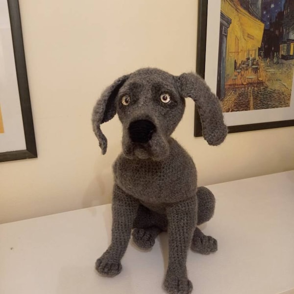 Great Dane Dog Crochet Pattern, Great Dane Crochet Pattern, Dog Crochet ...