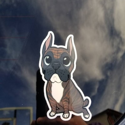 Boxer Dog Sticker Chibi Puppy Dog Vinyl Hand Drawn - Etsy