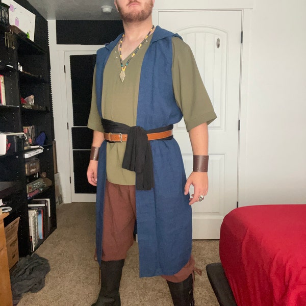 Open-front Surcoat - Linen Medieval Overgarment - Etsy