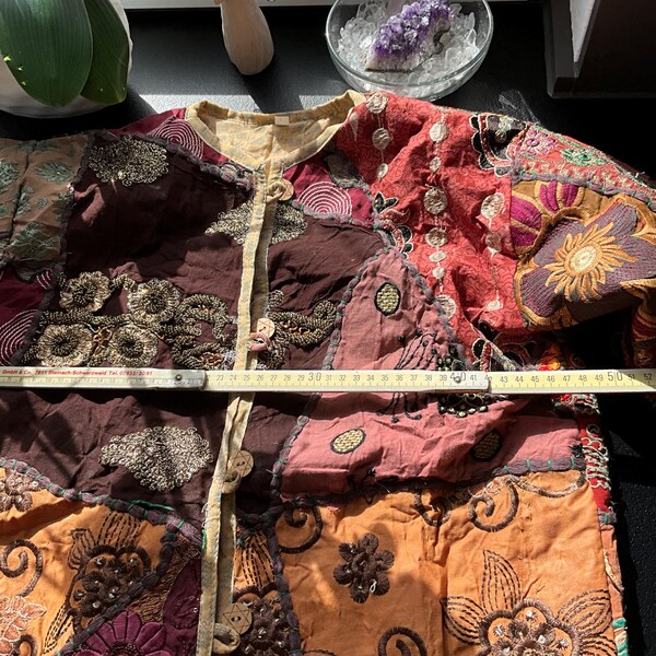 Kimono Gown Dressing Gown Upcycled Saree Sari Robe Vintage Silk Blend ...