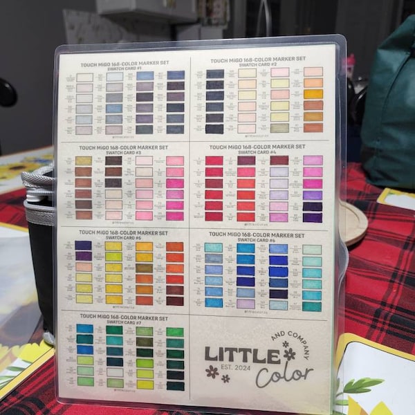 168-color Marker Set by Touch Migo Swatch Card Printable | Alcohol ...