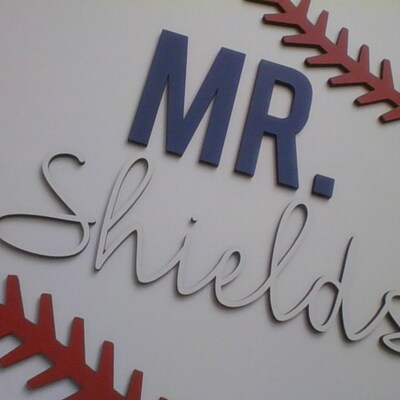 Custom Name Baseball Sign Baby Name Sign Nursery Room - Etsy