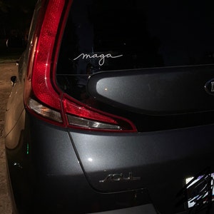 MAGA Cursive Decal - Etsy