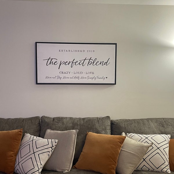 The Perfect Blend Family Signs Personalized | Perfect Blend Sign - Etsy