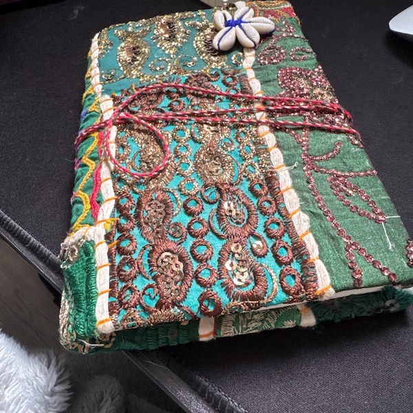 Handmade Kantha Fabric Journal Vintage Boho Notebook Patchwork Travel ...