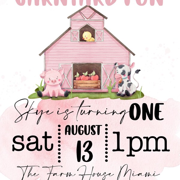 Baby Farm Animals Watercolor Clipart for Commercial Use, Farm Theme ...