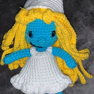 Crochet Smurfette Pattern, Crochet Smurfs Pattern, Amigurumi Doll ...