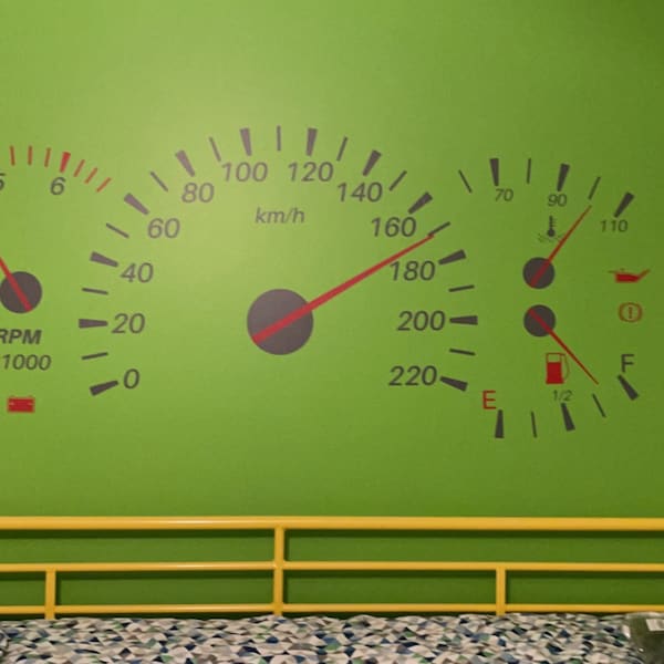 Speedometer Decal, Racing Car Speedometer Vinyl Wall Sticker ,kids Room ...