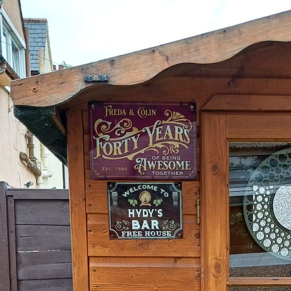 Personalised Garage Metal Sign, Vintage Style Garage Sign, Gifts for ...