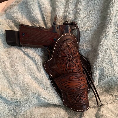 Tombstone Johnny Ringo Old West Leather Cowboy Holster and Belt Rig ...
