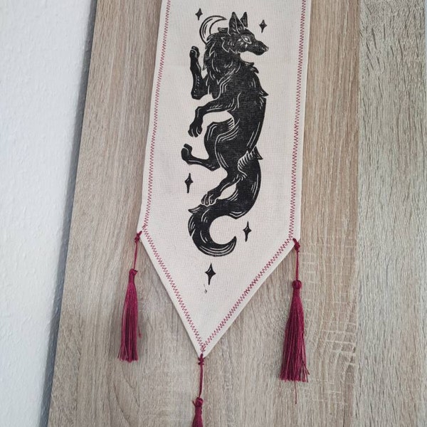 Original Medieval Unicorn and Lion - Linocut Banner - Limited Edition ...