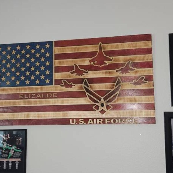 USSOCOM - Special Operations Command - SOCOM USA Wooden American Flag ...
