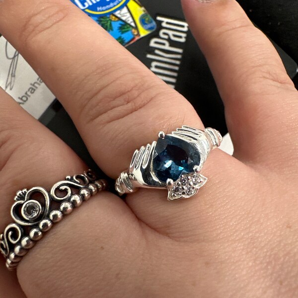 Gold Red Garnet Claddagh Ring for Women Vintage Claddagh Engagement ...