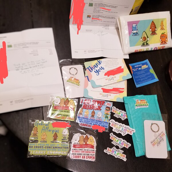 Custom Food Allergy Stickers for Lunch Boxes Labels School Children ...