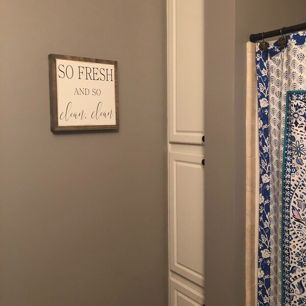 So Fresh and so Clean,clean Framed Sign 1'x1'|handpainted|inspirational ...