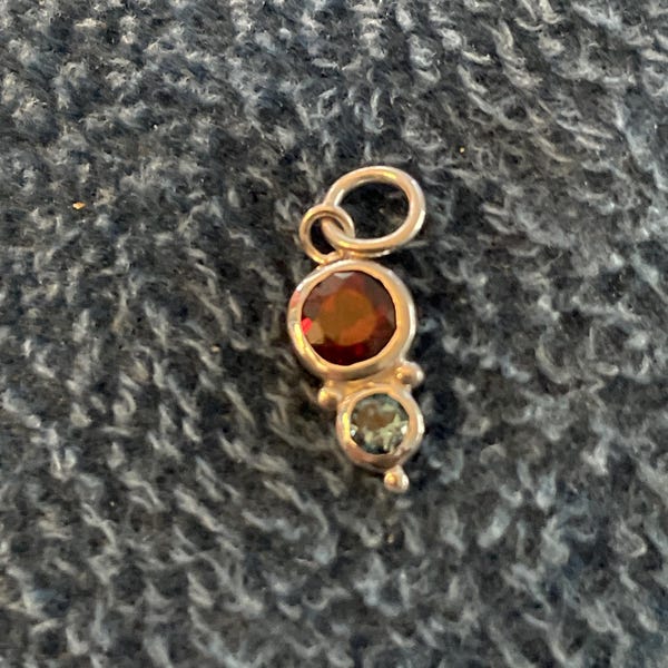 Natural Amethyst Double Drop Loop Spacer Link Connector, 18k Gold ...